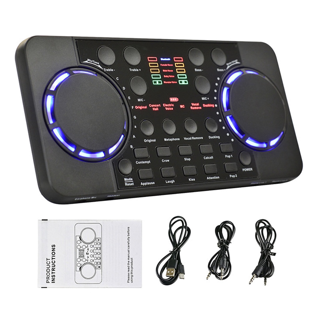 V300 Pro Live Streaming Sound Card 10 Sound Effects 4.0 Audio Interface ...
