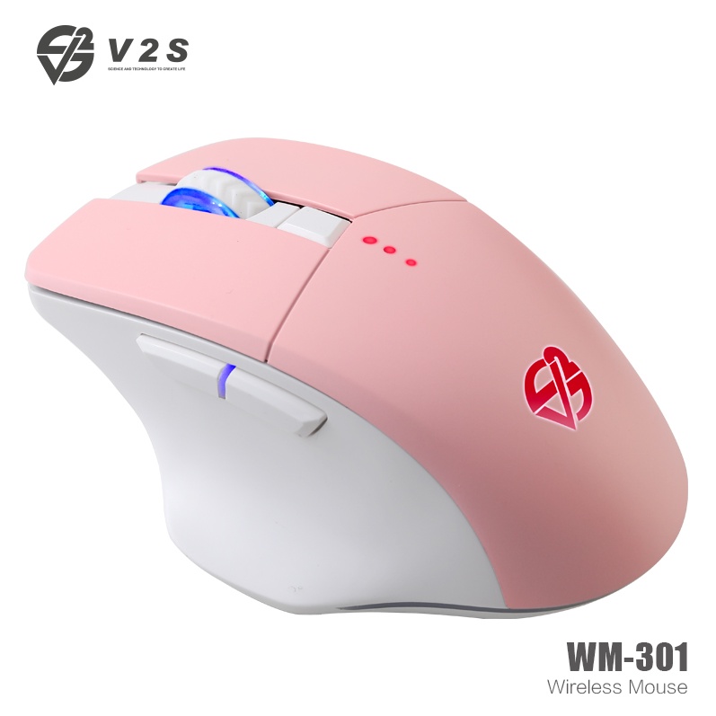 V2S WM-301 Rechargeable Wireless Mouse 2.4G Ergonomic Silent Click For ...