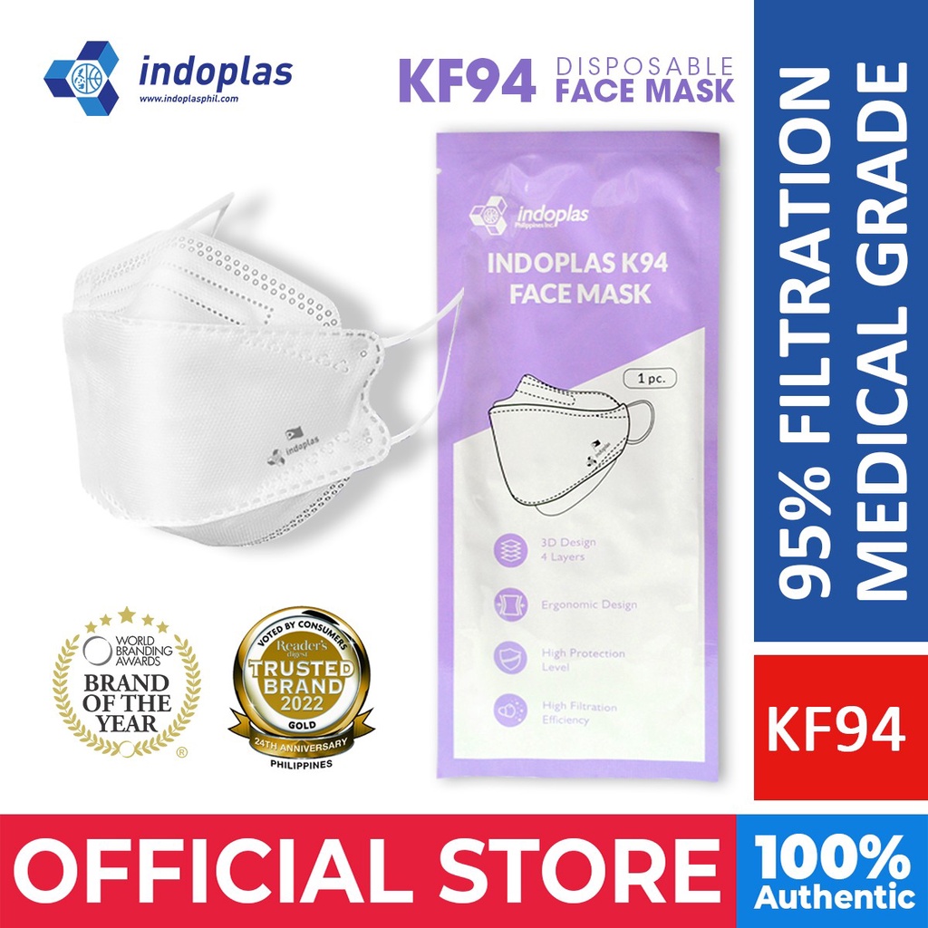 Indoplas KF94 Disposable Face Mask FDA Registered - 1 Piece | Shopee Philippines