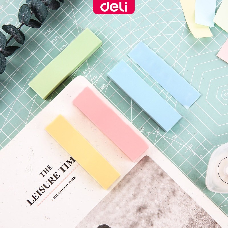 Deli 4*100Pcs Colorful Sticky Notes Index Tabs Memo Pad Lable Sticker ...
