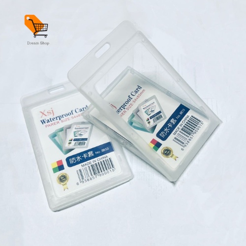 Plactic Waterproof ID Card/ID Holder Transparent (50 pcs) | Shopee ...