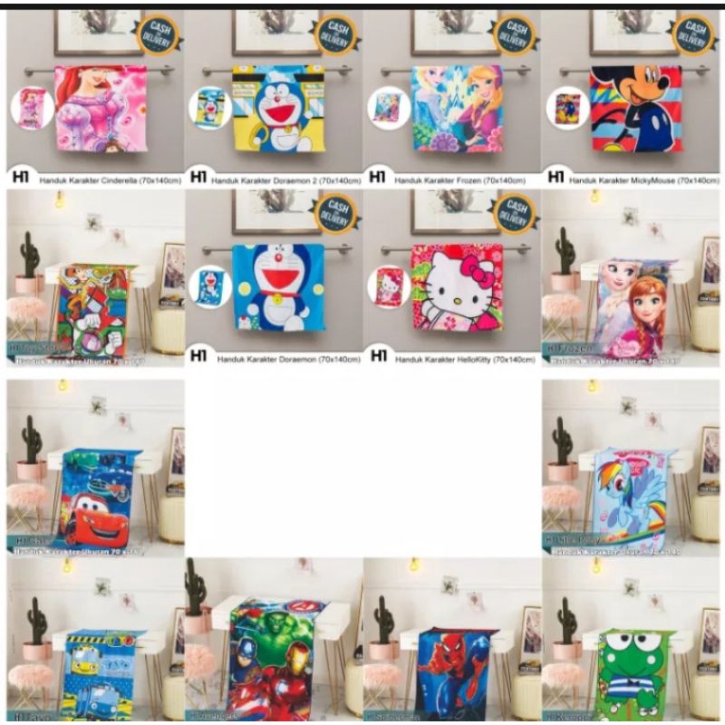 Pay On The Spot Towels Character Towels Handok Motif Towels For Girls ...