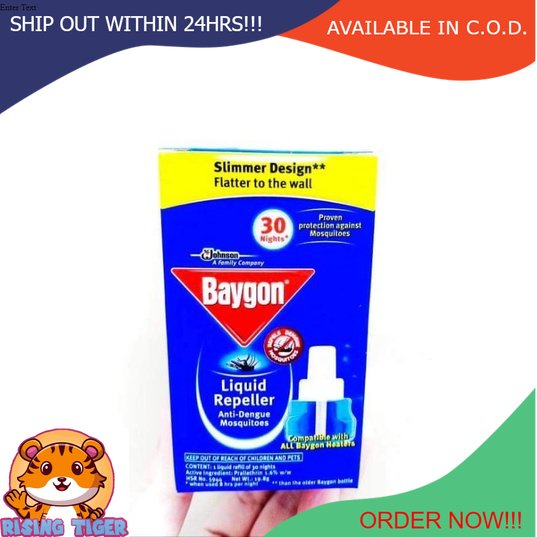 Baygon Liquid Repeller Anti-Dengue Mosquitoes Last for 30 Nights ...