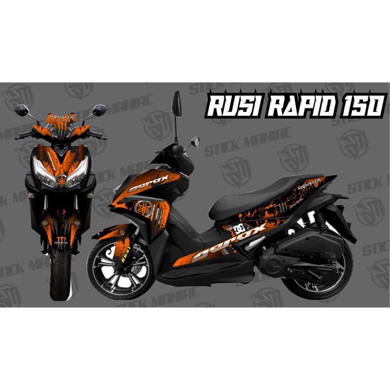 Rusi rapid 150 full body decals | Shopee Philippines
