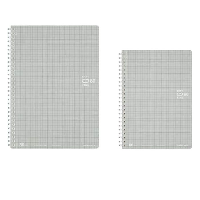 Kokuyo Soft Ring Notebook A5 B5 80 Sheets Grid Line 5mm Section