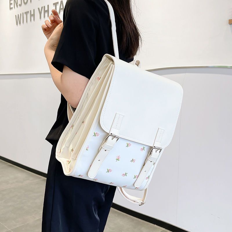 Schoolbag Female Pu Leather Texture Niche High Sense College Students ...