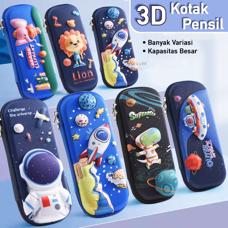 Pencil Box 3D Pencil Box EVA Material Drawing Embossed Pencil Color ...