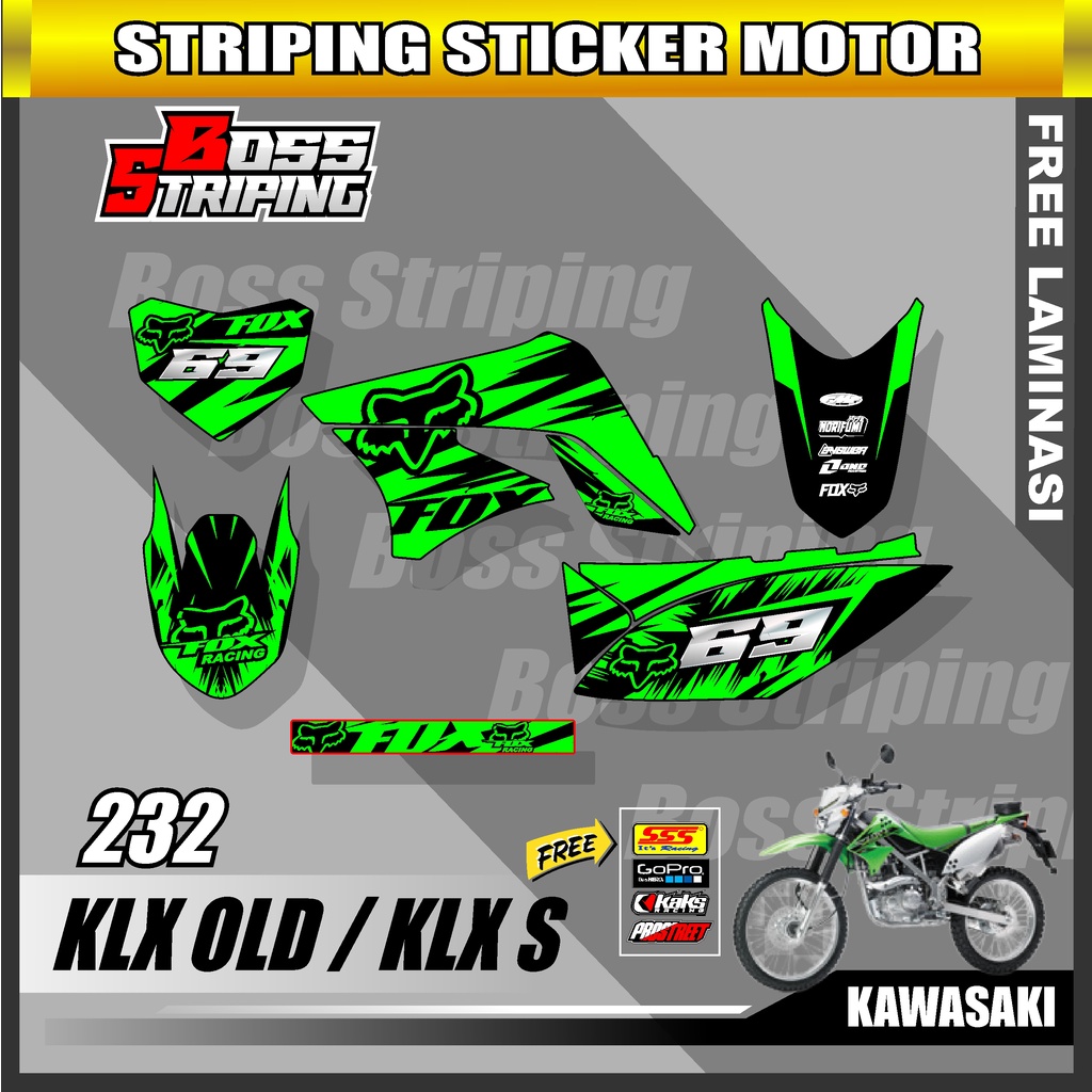 Decal Semi Full Body KLX 150 Old/KLX 150 Lama/KLX S - Sticker Sticker ...