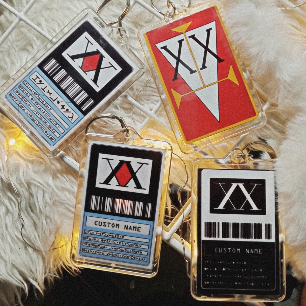 [GIFT IDEAS] HUNTER LICENSE KEYCHAIN (CAN CUSTOM NAME) HXH | Shopee ...