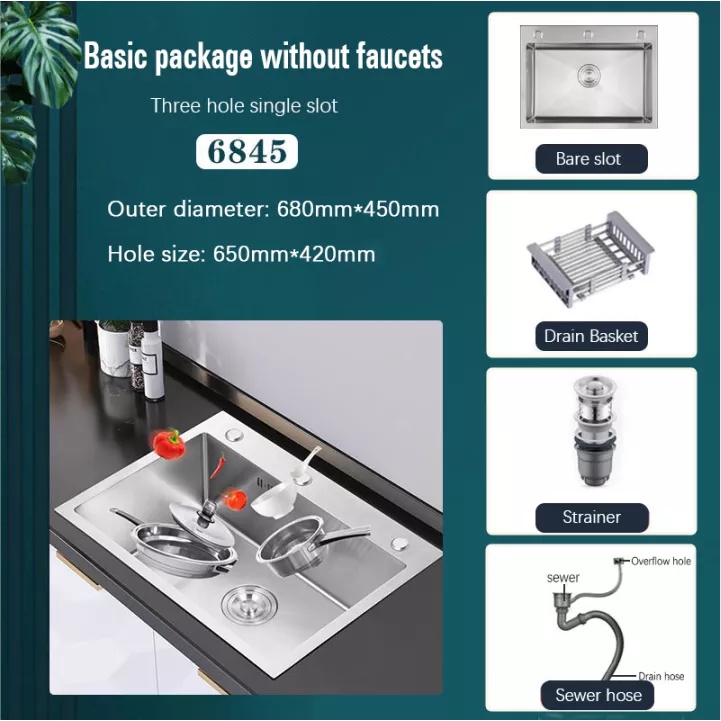 Kitchen sink 304 stainless steel sink thickness 3.0MM kitchen sink 81* ...