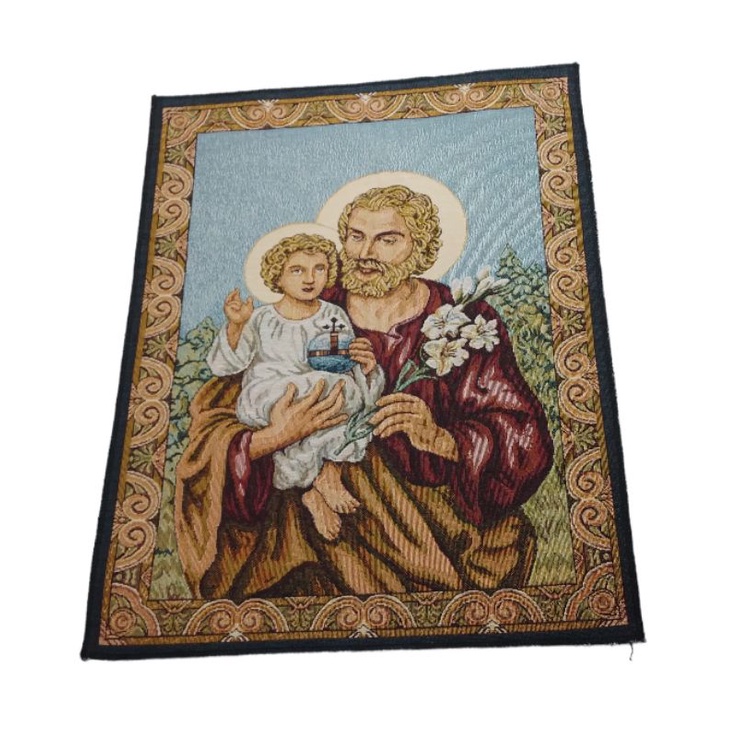 TAPESTRY- SAINT JOSEPH, MADE IN ITALY L-35cmxH-47cm) | Shopee Philippines