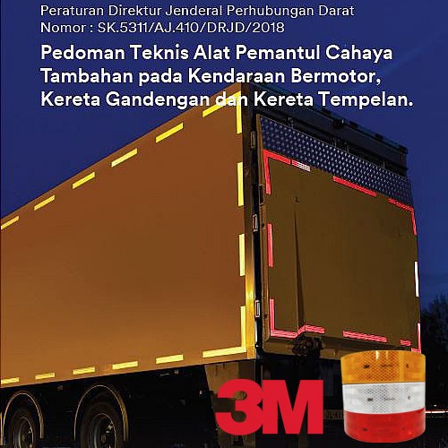 MERAH PUTIH Sticker Reflector Tape Original 3M 2inch x 50meter Car ...