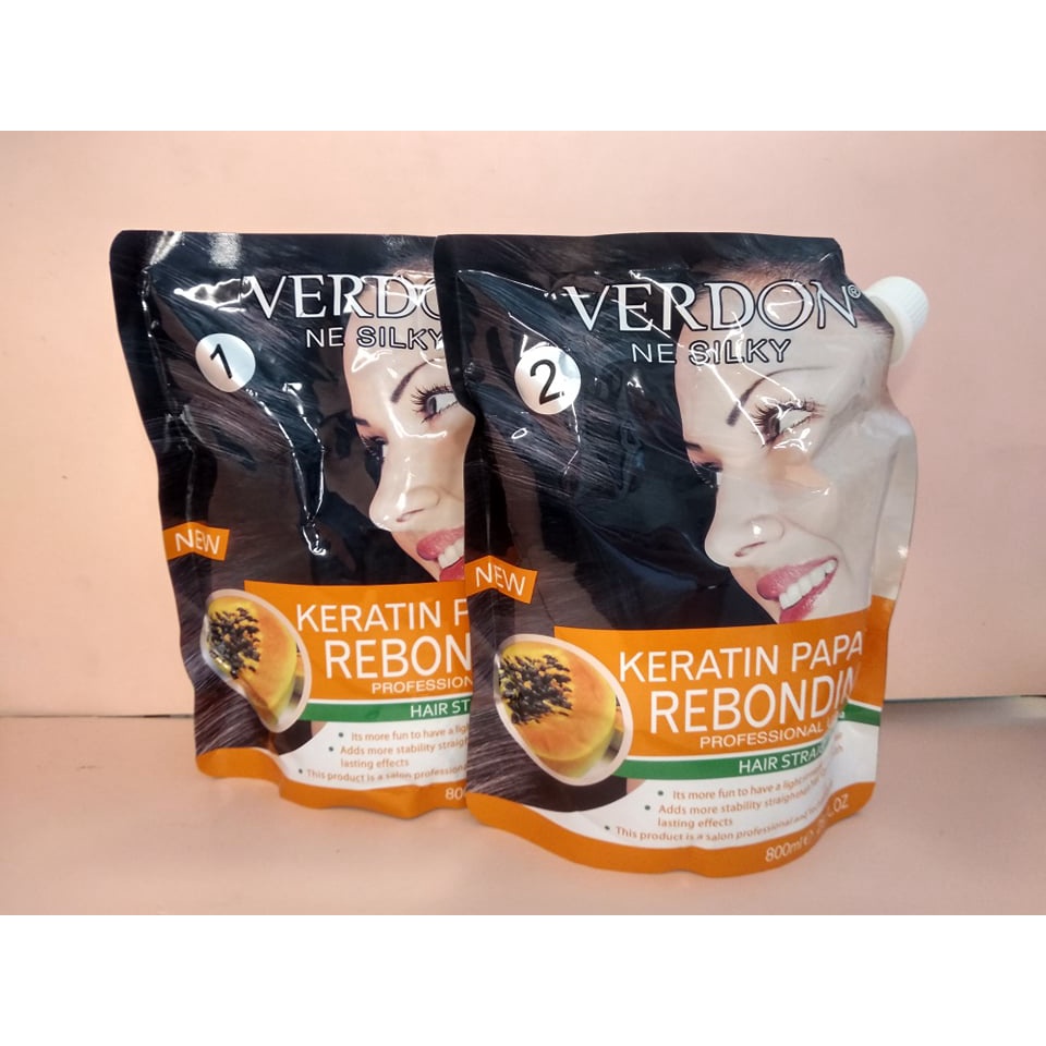 Verdon NE Silky Keratin Rebonding Set, 800ml | Shopee Philippines
