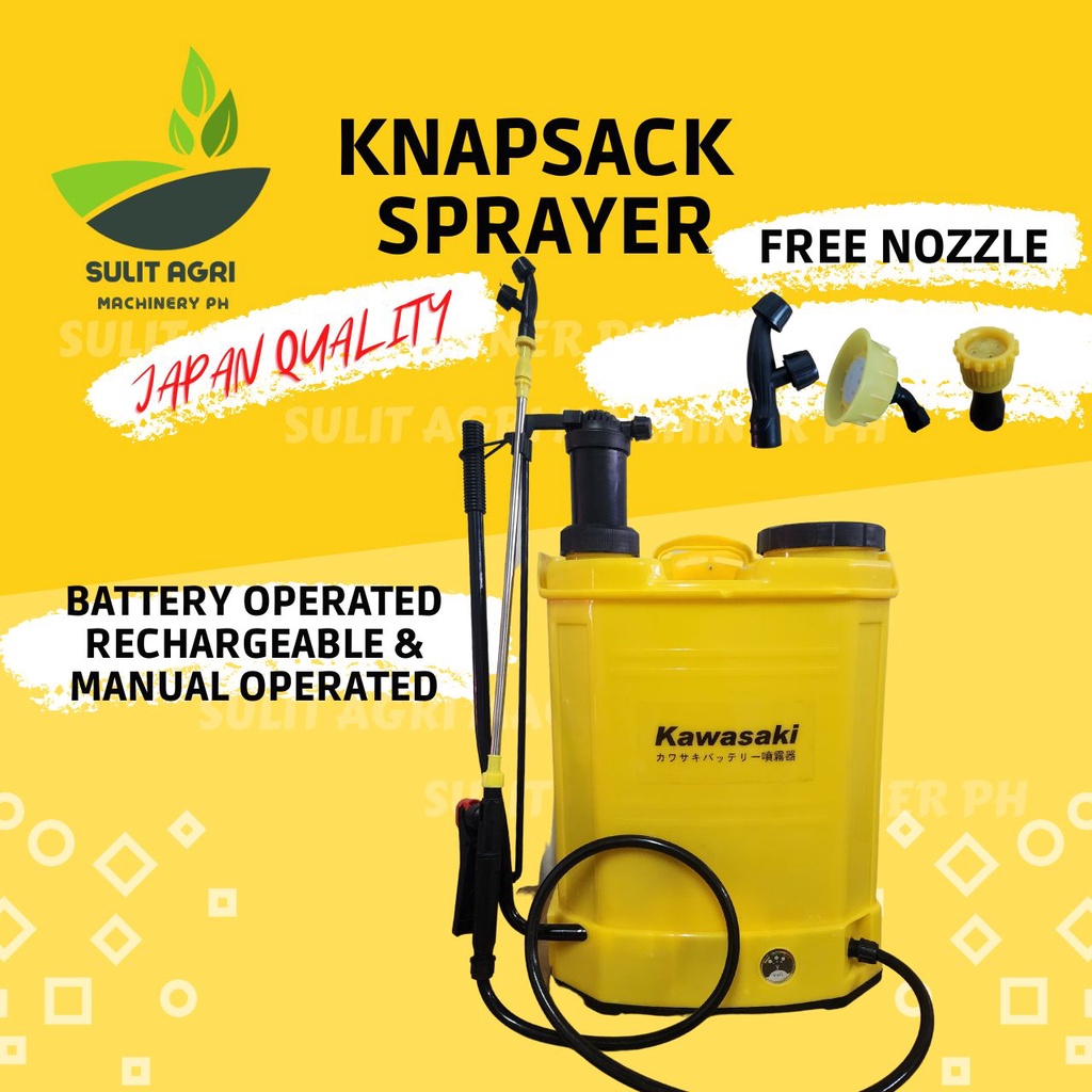 2IN1 KAWASAKI Knapsack Battery Electric Manual Sprayer Agricultural Rechargeable Power Spray ...