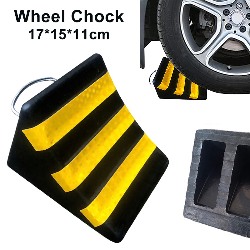 Heavy Duty Industrial Rubber Wheel Blocks with Reflective Strips,for ...