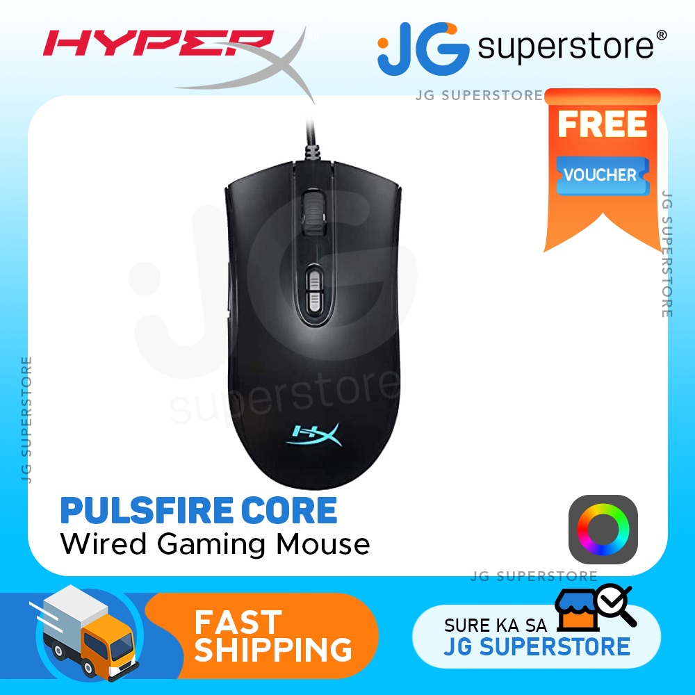 HyperX HX-MC004B Pulsefire Core, RGB Gaming Mouse, Software Controlled ...