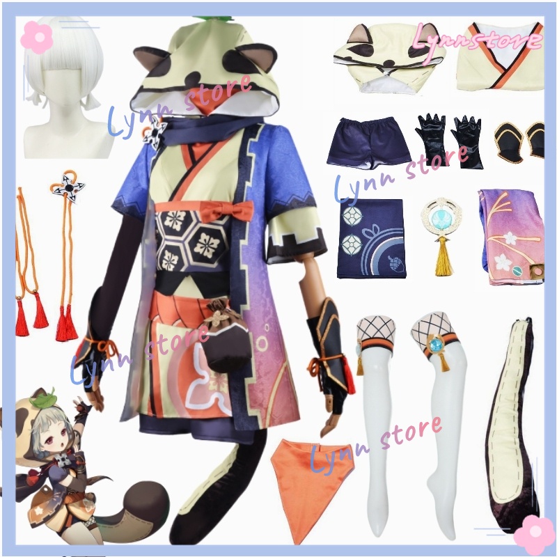 Anime Genshin Impact Sayu Cosplay Costume Wig Dress Game Suit Lolita ...