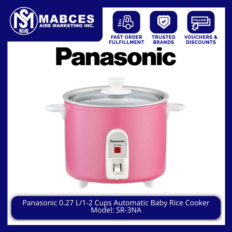 Panasonic 0.27 L/1-2 Cups Automatic Baby Rice Cooker SR-3NA | Shopee ...