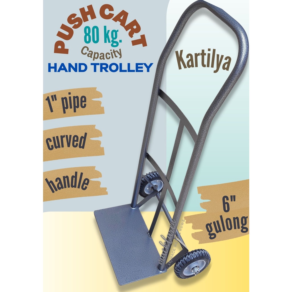 Kartilya Push Cart Pushcart Trolley 1" Pipe x 6 inch Wheel Brand New ...