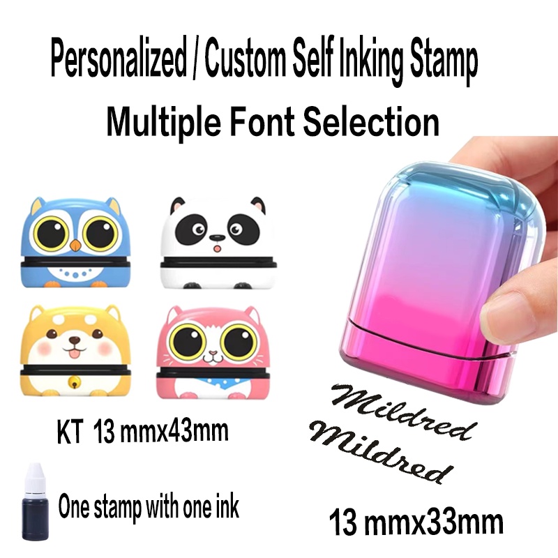 Stamp Personalized With Lanyard【Free ink】/ Custom Self Inking Stamp ...