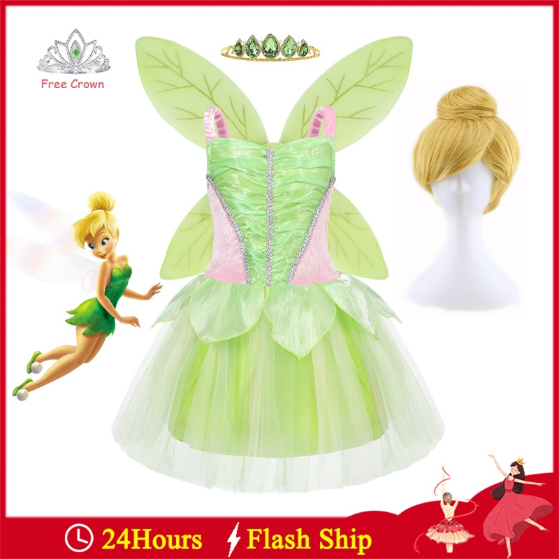 Tinker Bell Christmas Outfits For Kids Girl Princess Elf Dress with ...
