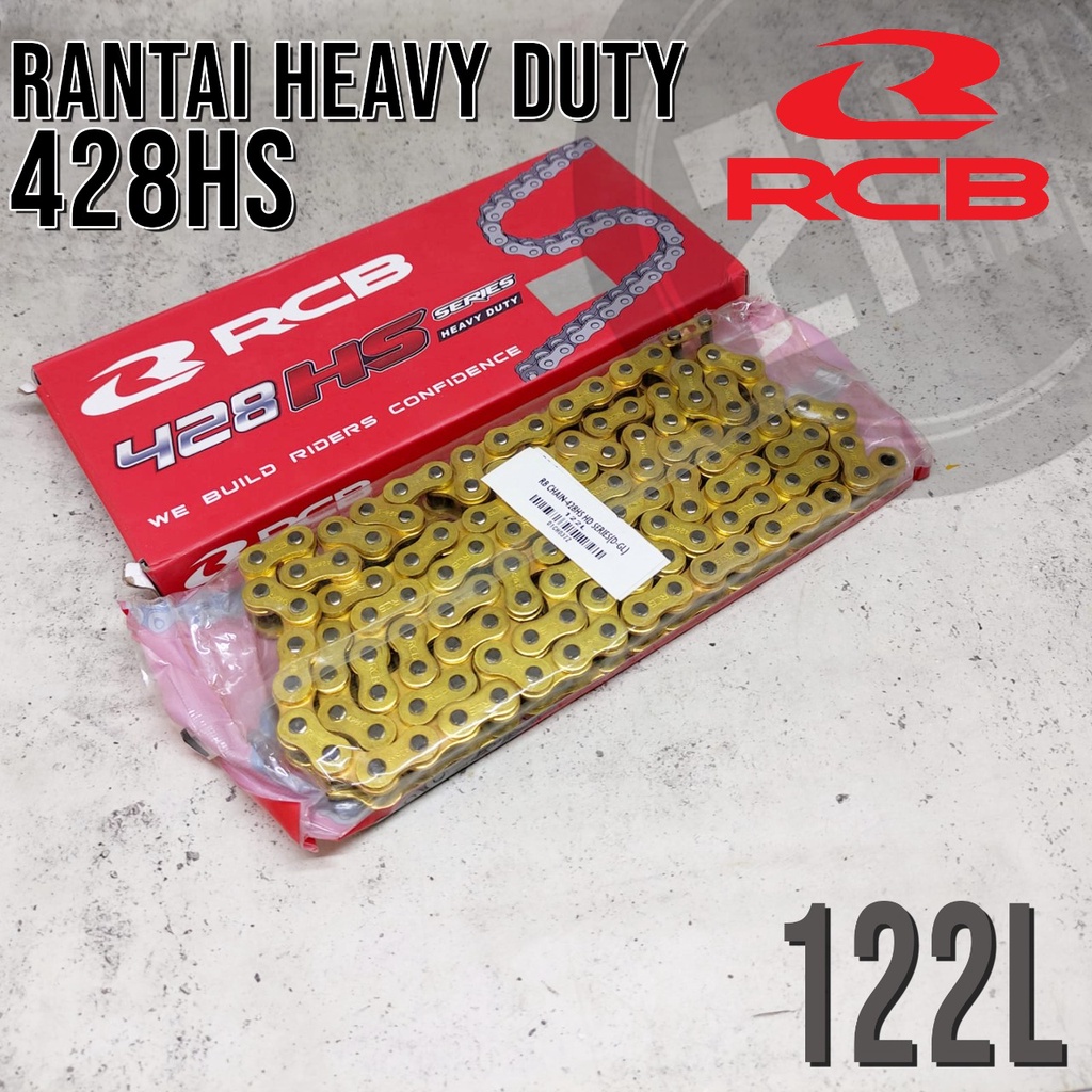 RCB 428 HS Gold Chain Size 122L Heavy Duty F1ZR Satria 428HS | Shopee ...