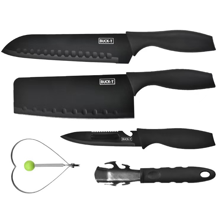 Buck Stainless Steel Multifunction Kitchen Knife Sets 5-piece Kitchen ...