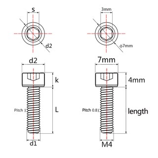Wanyifa Titanium Bolt M4 Din912 Cylindrical Socket Hex Screw For Bike ...