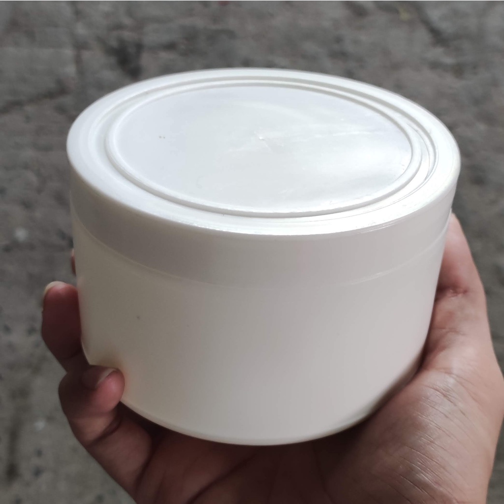 450 grams (450ml ) Plastic Jar Canister HDPE Plastic container white ...