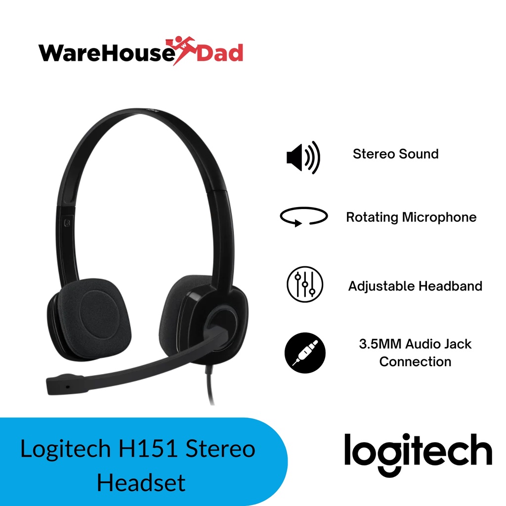 Logitech H151 Stereo Wired Headset | Shopee Philippines