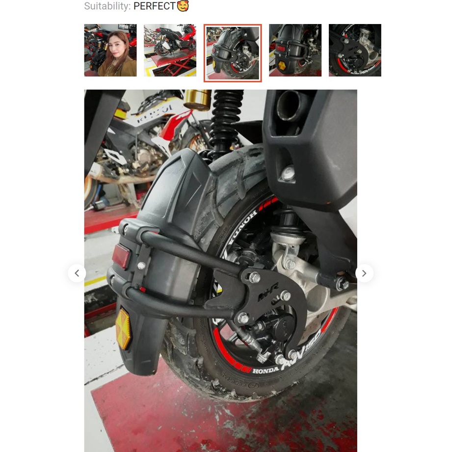 ADV 150 160 Mud Guard Rear Fender Tire Hugger Carbon NEMO MHR MBK ...