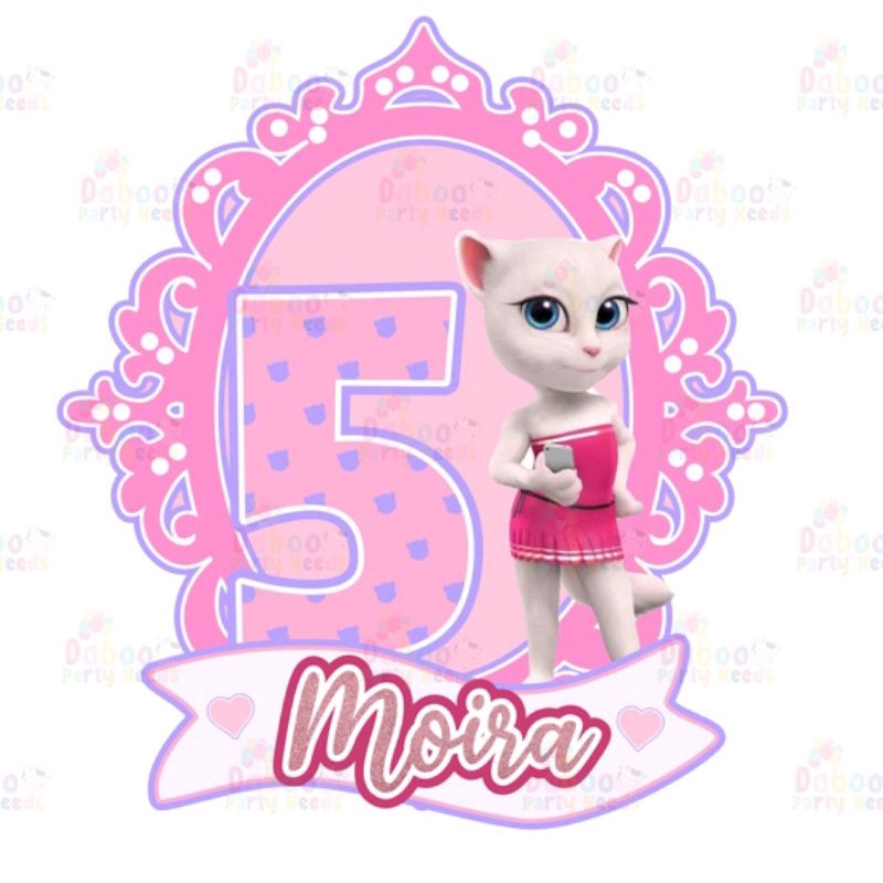 personalized talk ing angela the cake topper | Shopee Philippines