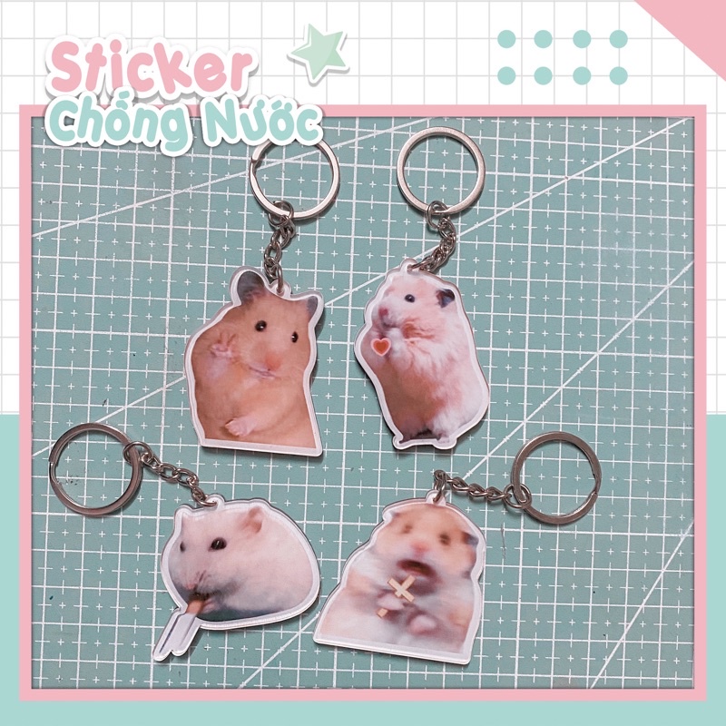 Fun hamster meme keychain - double-sided mica keychain | Shopee Philippines