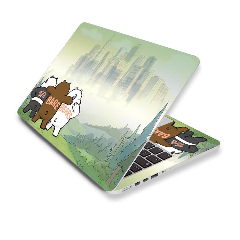 We Bare Bear & Wninne Design Cute Cartoon Anime Universal Laptop Deco ...