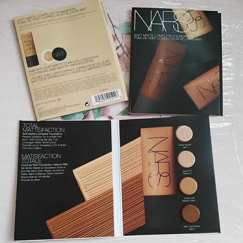 [USA]Set Of 4 colors of Nars Complete Foundation Sample | Shopee ...