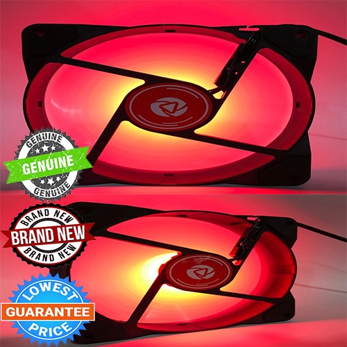 Inplay DF-12RL 120mm Red LED fan for PC Case Desktop Computer ...