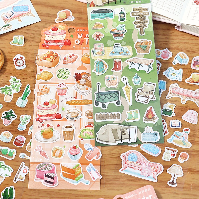 Cdaily|ins Style Handbook Stickers Life Scene Collage diy Decorative ...