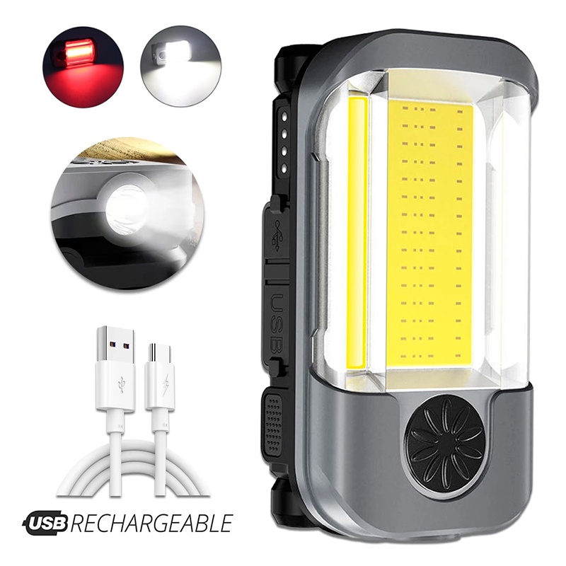 Portable Work Light Spotlight COB+XPG LED Lamp USB Rechargeable Torch 3 ...