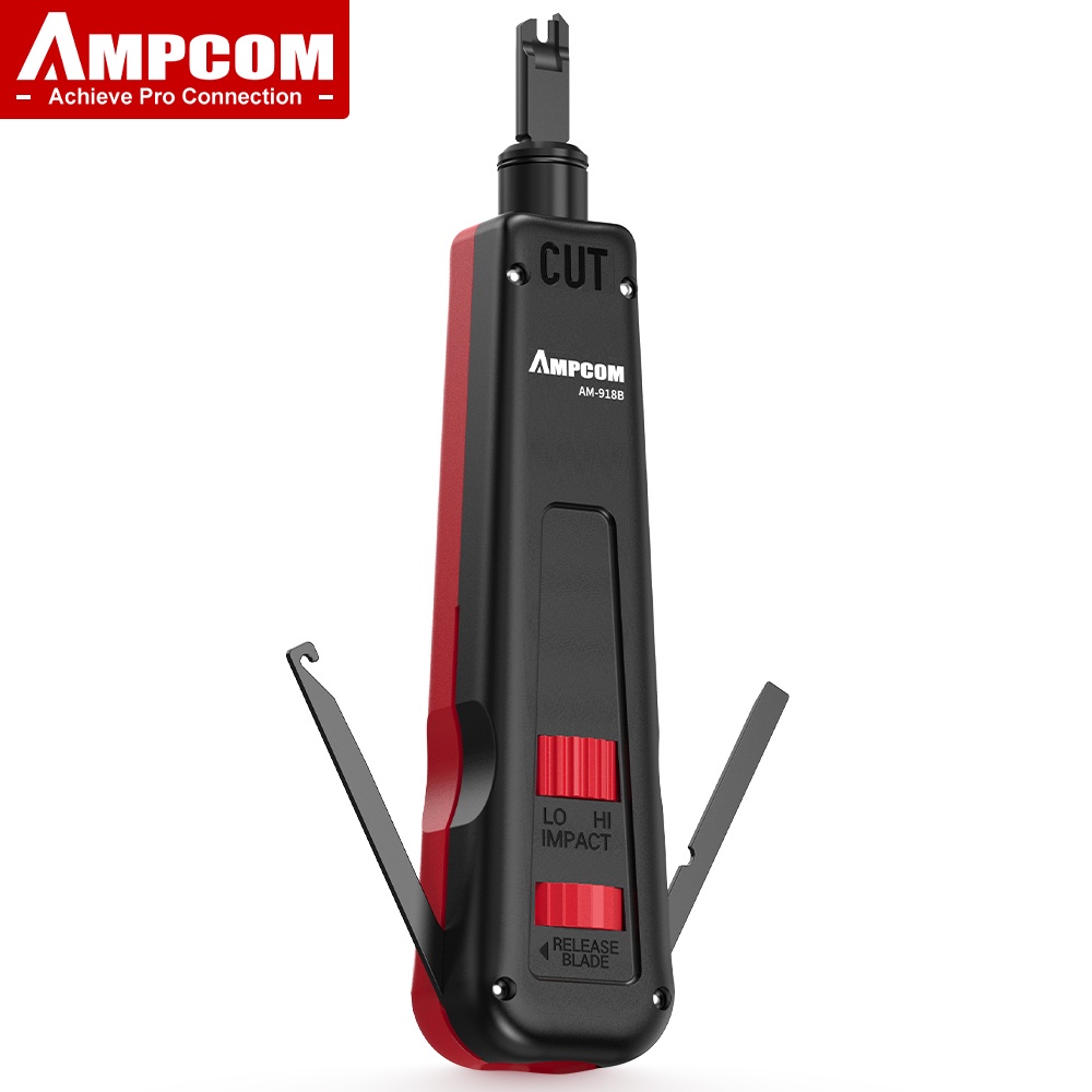 AMPCOM Punch Down Tool, 110 Type Multi-Function Network Cable Tool ...