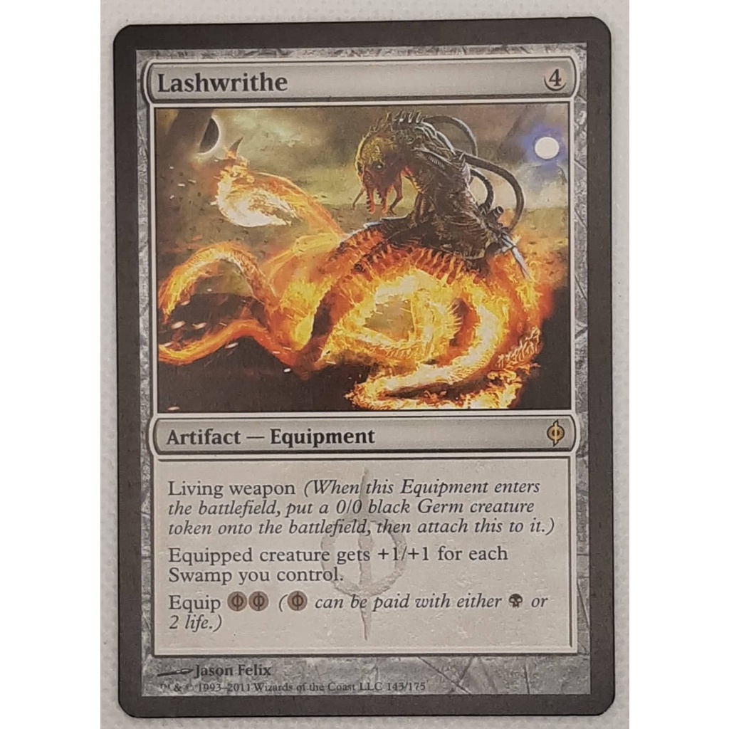 MTG Card Lashwrithe Artifact — Equipment Rare New Phyrexia | Shopee ...