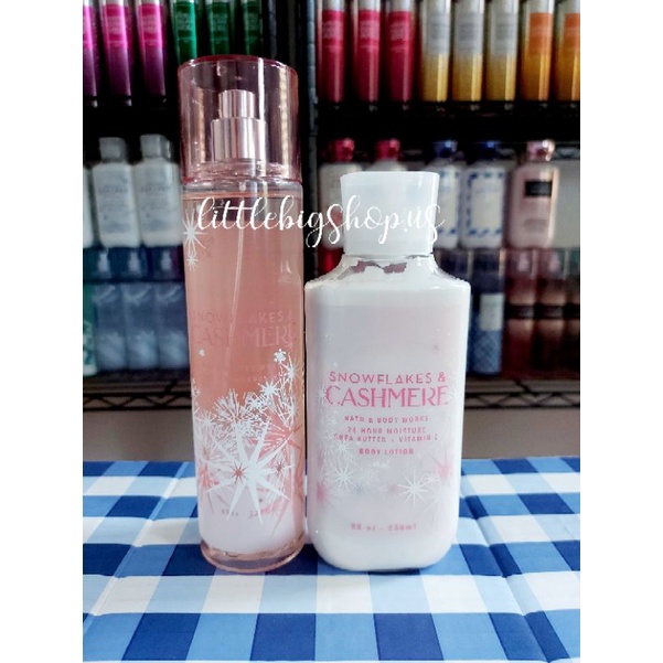 SNOWFLAKES & CASHMERE Bath & Body Works Fragrance Mist / Lotion 236mL ...