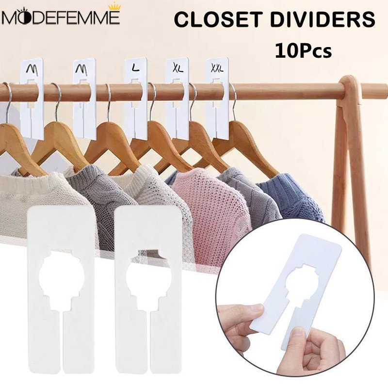 10 Pcs Closet Clothes Marking Separator Clothing Color Size Dividing ...