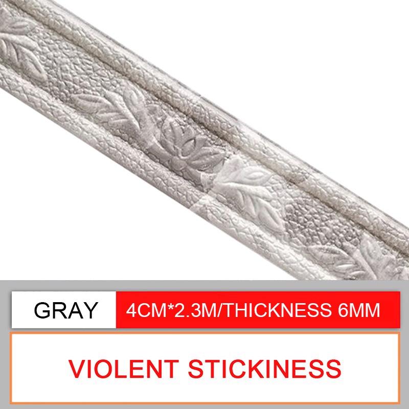 2.3m*8cm 3D Wallpaper Design Wall Decor Boarder Wall Sticker Wall Decor ...