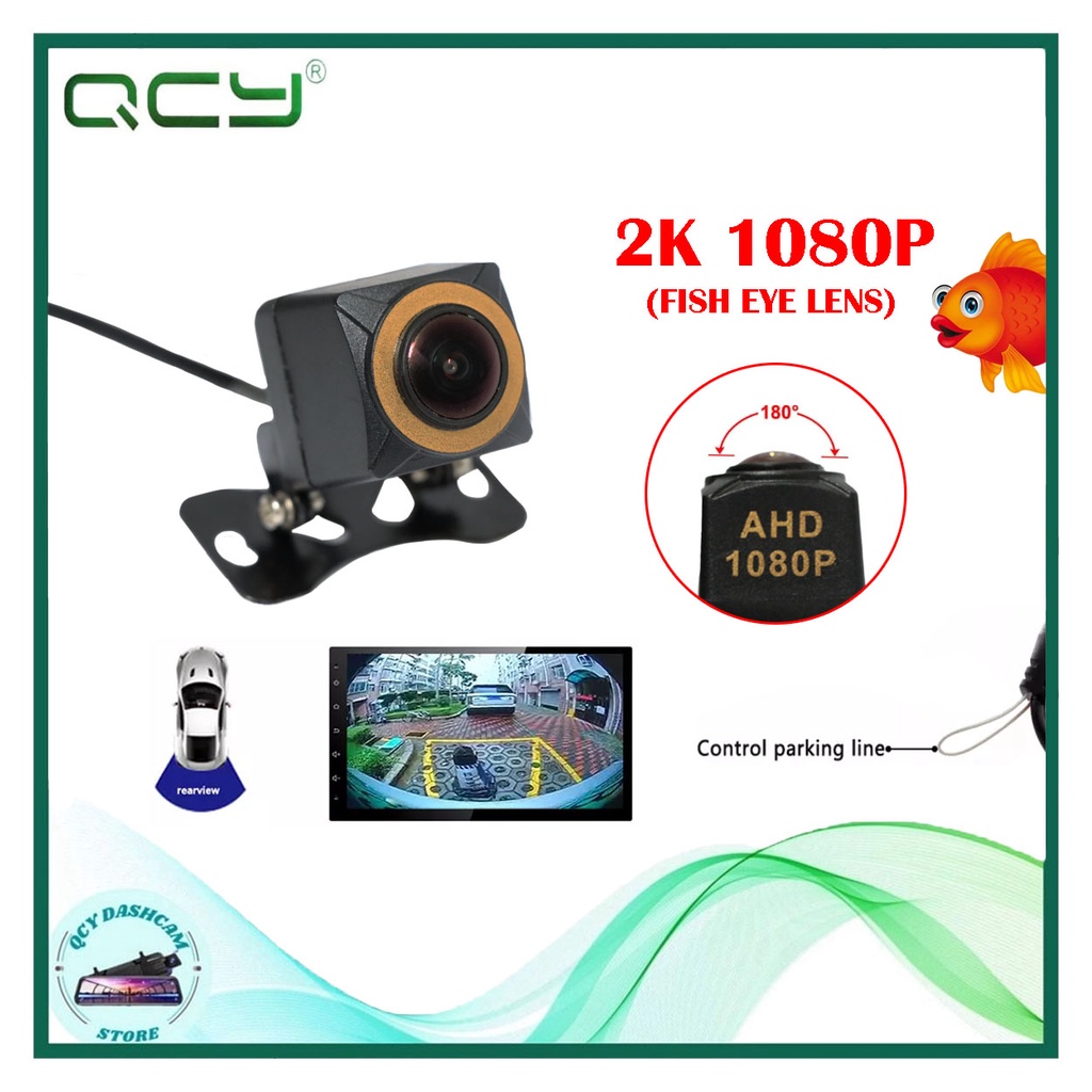 1920x1080P Car Rear View Camera 180° Full HD Night Vision Reverse AHD ...