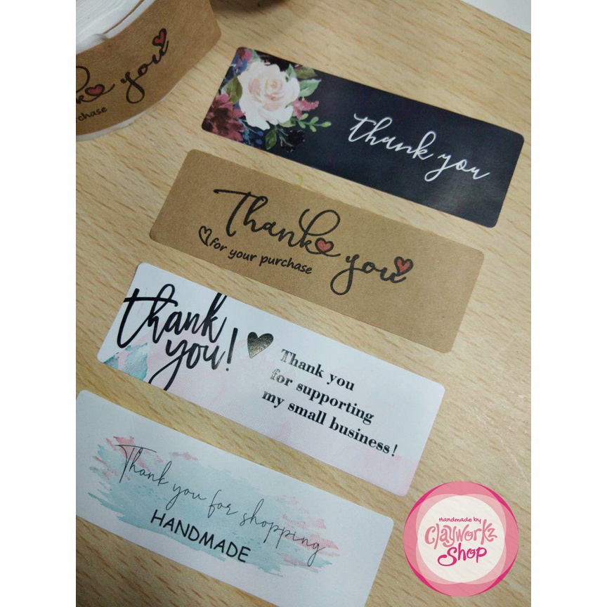 30 PCS Thank You Label Stickers Rectangular Shape for Souvenirs ...