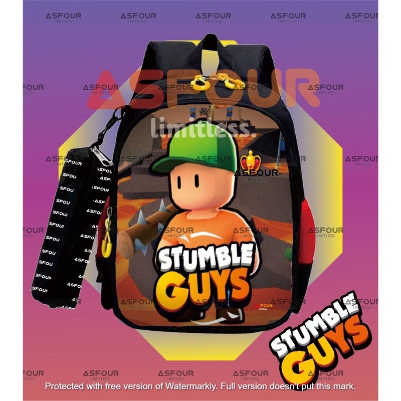 Asfour Limitless - PREMIUM Boys School Bag Cartoon Character STUMBLE ...