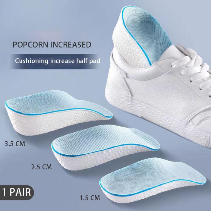 1Pair 1.5CM 2.5CM 3.5CM Increase Height Insoles Light Weight Soft ...