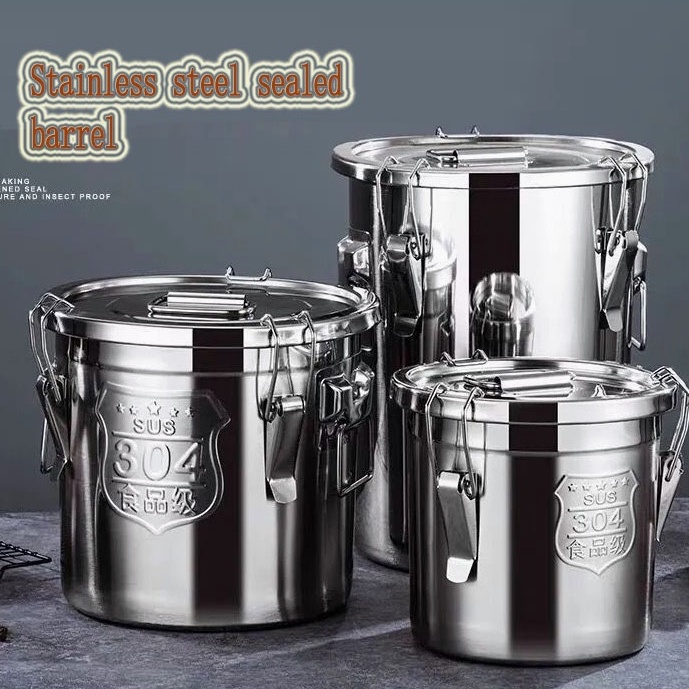 Rice dispenser 50kg 25kilos 304 stainless airtight food storage ...