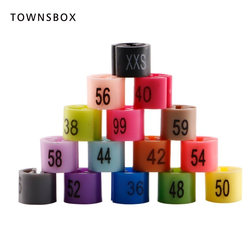 100pcs Per-printed Number Hanger Size Markers Round Size Tags Clothes ...