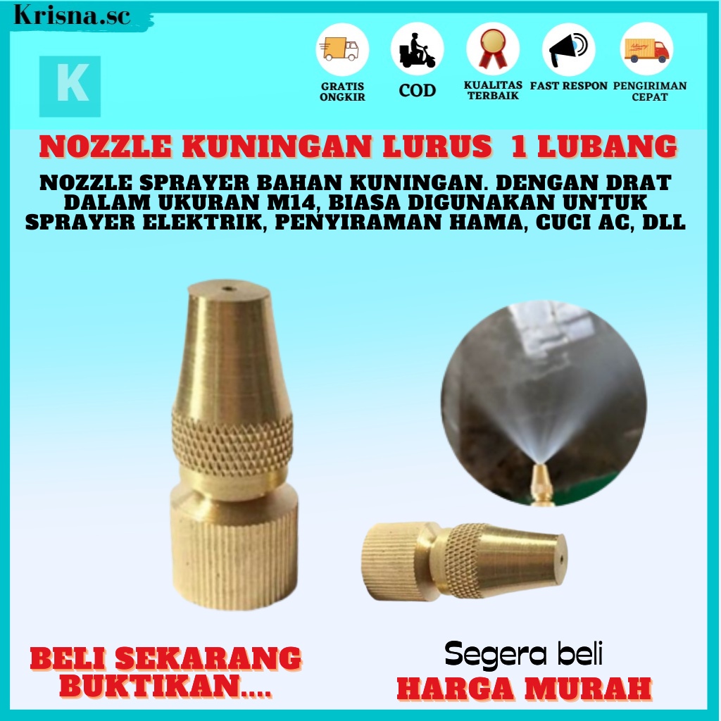 Straight BRASS SPRAYER NOZZLE 1 HOLE HEAD SPRAY NOZLE ELECTRIC SPUYER ...